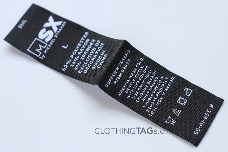 Damask woven label design | ClothingTAGs.cn