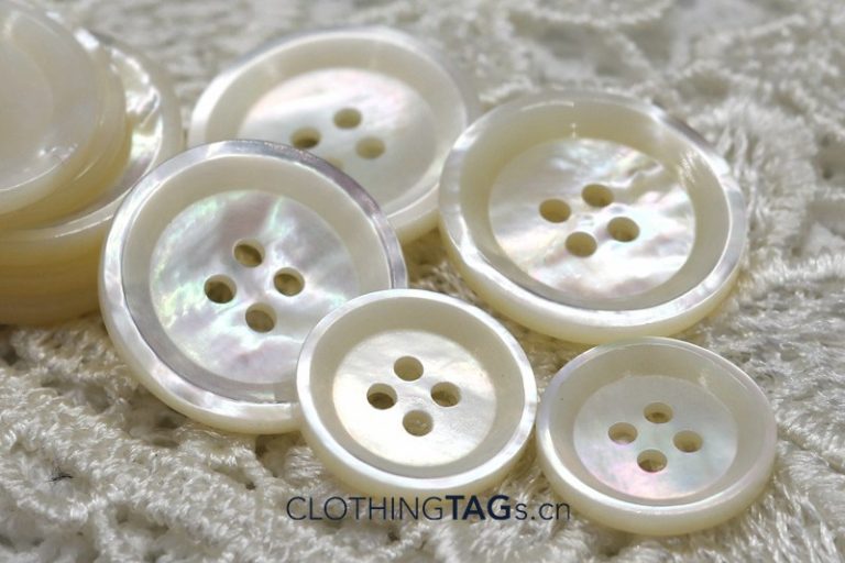6 Mother of Pearl Shirt Buttons | White, Black, Fancy | ClothingTAGs.cn